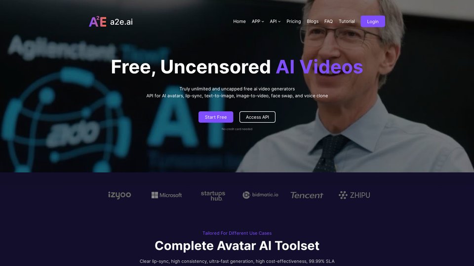 a2e.ai: Free AI Video Toolbox for Avatar Creation & More