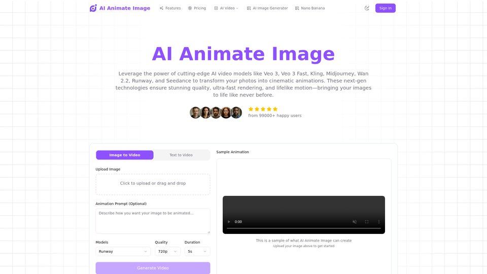 AI Animate Image: Animieren Sie Fotos online kostenlos mit KI