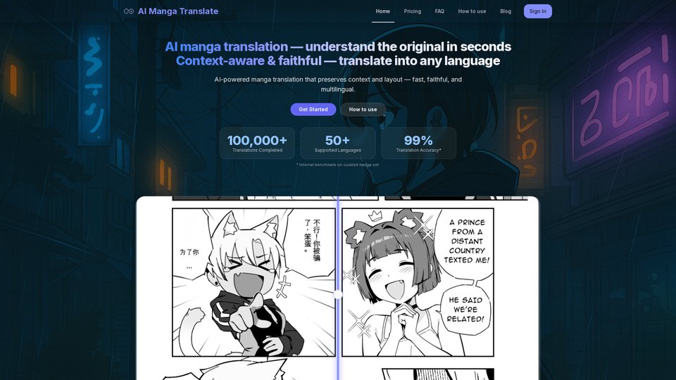 AI Manga Translation—Fast, Accurate, Multilingual OCR | AI Manga Translate