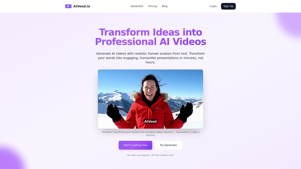 AIVeed.io: AI Video Generator - Affordable Veo3 & Sora Alternative