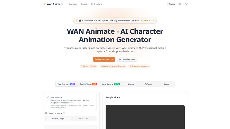 WAN Animate: AI 캐릭터 애니메이션 도구 | 모션 캡처