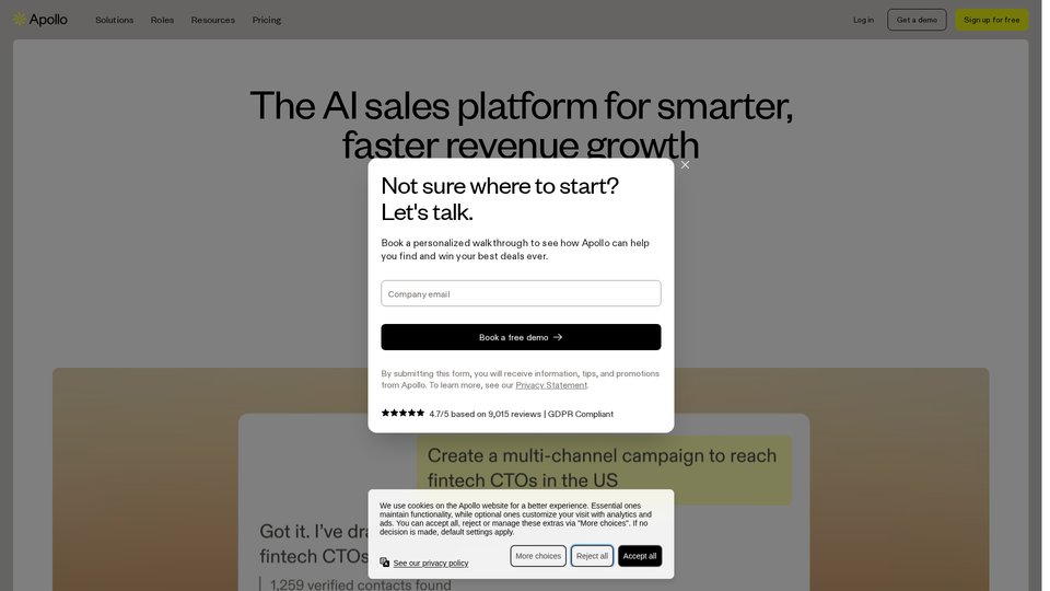AI销售平台 | Apollo.io - 出站、入站和自动化