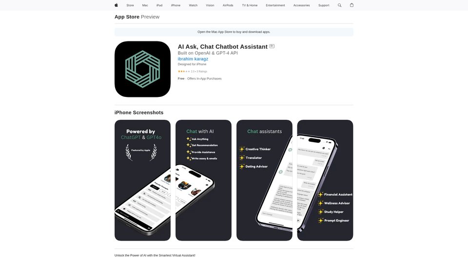 AI Ask: Intelligenter KI-Chatbot-Assistent für iPhone