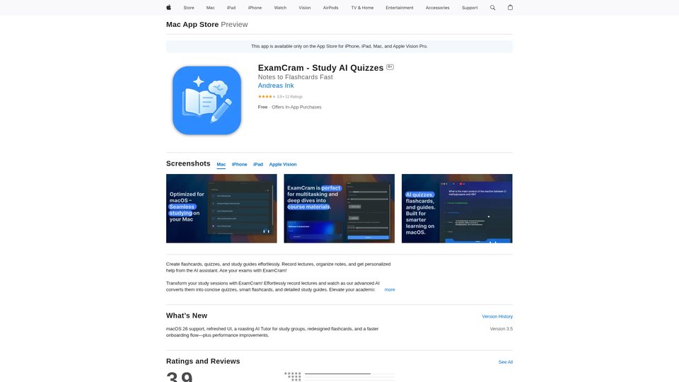 ExamCram: AI-Powered Study App - Quizzes, Flashcards & More