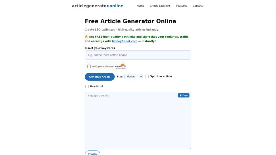 Générateur d'Articles AI Gratuit : Contenu SEO Optimisé Instantanément