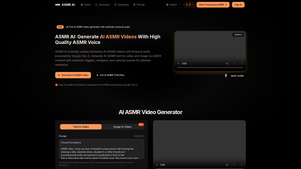 ASMR AI: Create AI ASMR Videos With Quality ASMR Voice