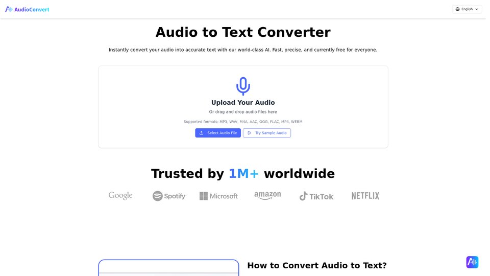 Free Audio to Text Converter: Accurate AI Transcription