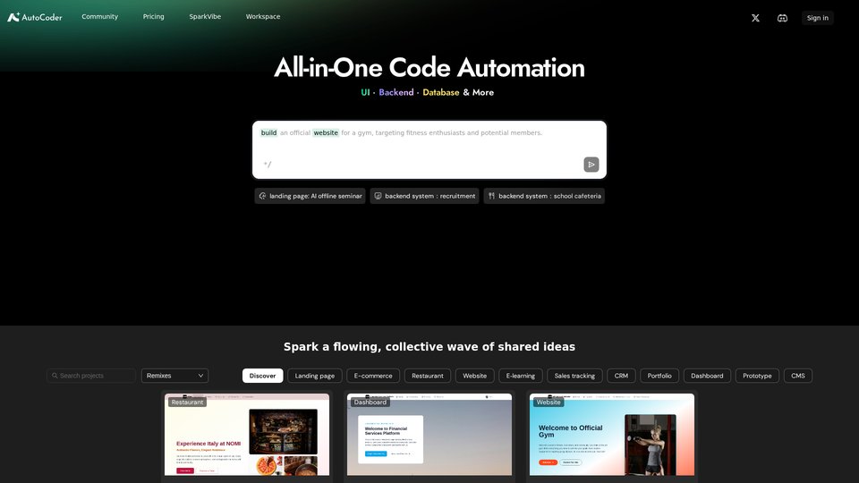 AutoCoder : Outil IA pour Construire des Applications Web Basées sur le Chat