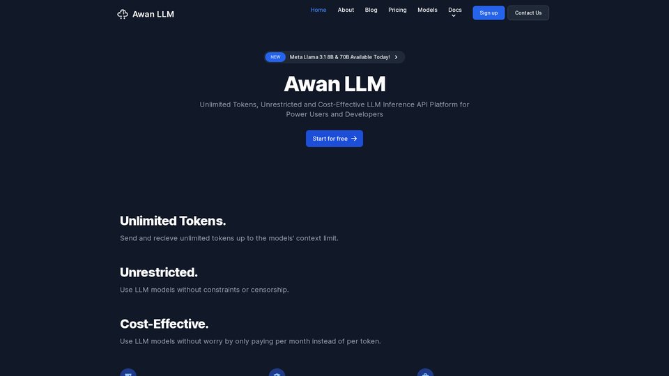 Awan LLM: Unlimited & Cost-Effective LLM Inference API