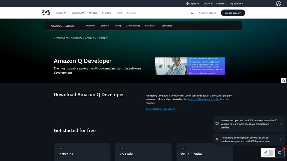 Amazon Q Developer: Asistente de IA para el desarrollo de software en AWS