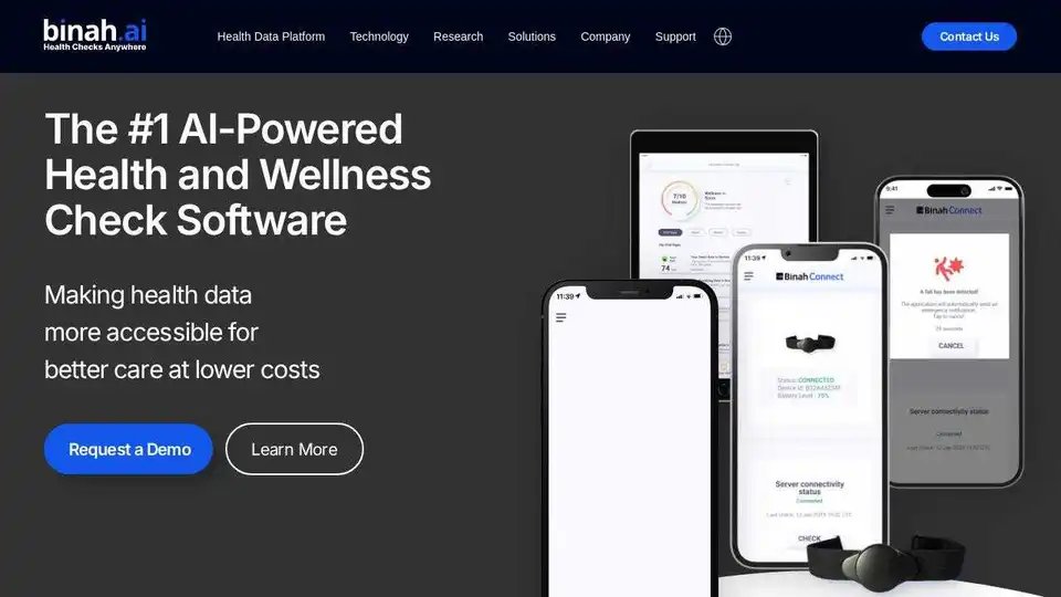 Binah.ai：AI搭載のビデオベースの健康およびウェルネスモニタリング