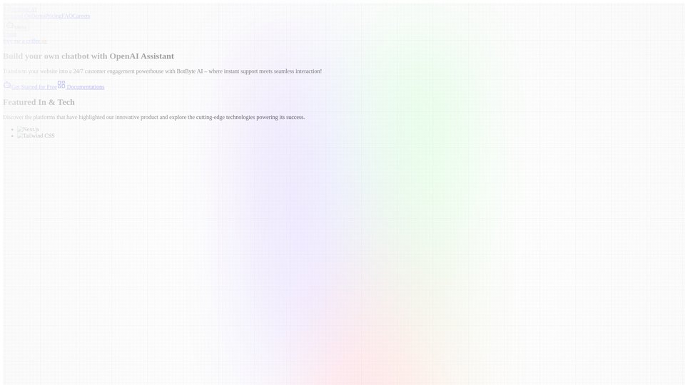 Botbyte AI: Build Your Own Chatbot with OpenAI Assistant