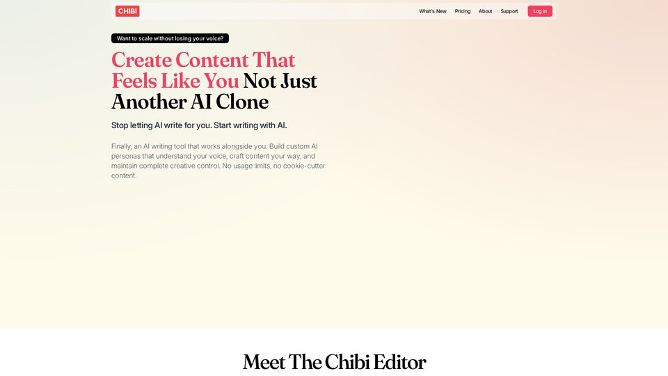 Chibi AI: Authentic Writing Tool for Creators