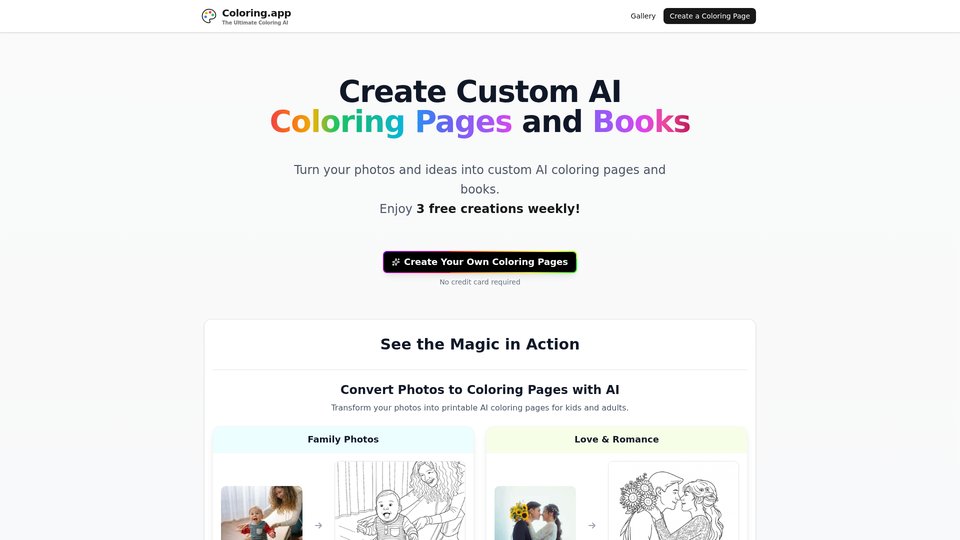 Coloring.app: AI Coloring Pages & Custom Coloring Books