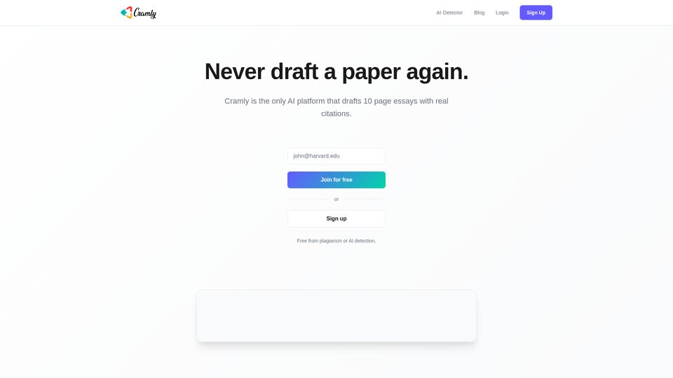 Cramly: AI Essay Writer & Academic Assistant