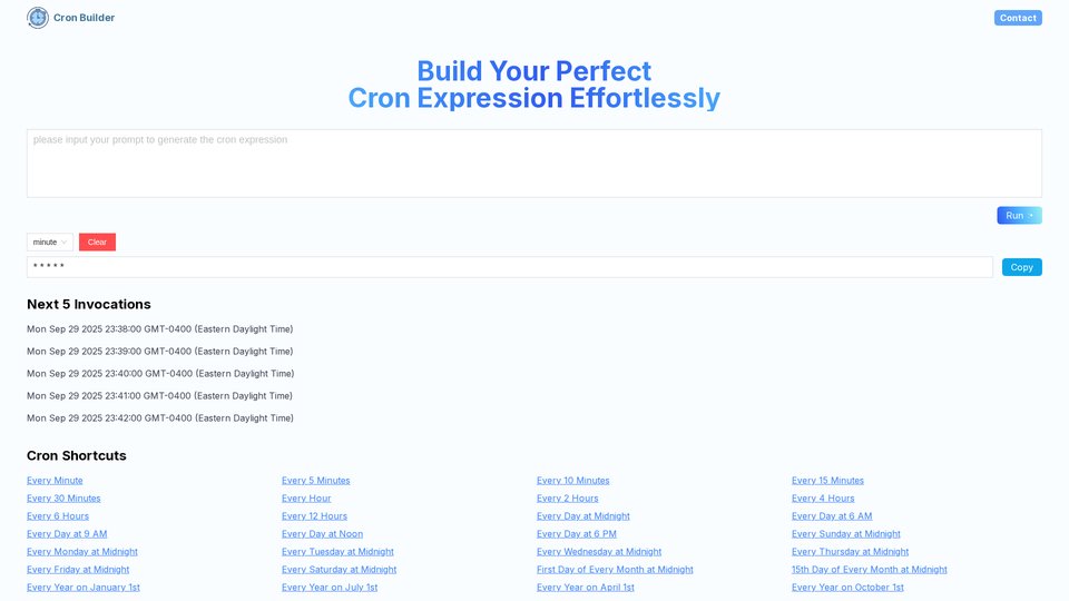 Cron AI Builder - AI-Powered Cron Expression Generator Tool