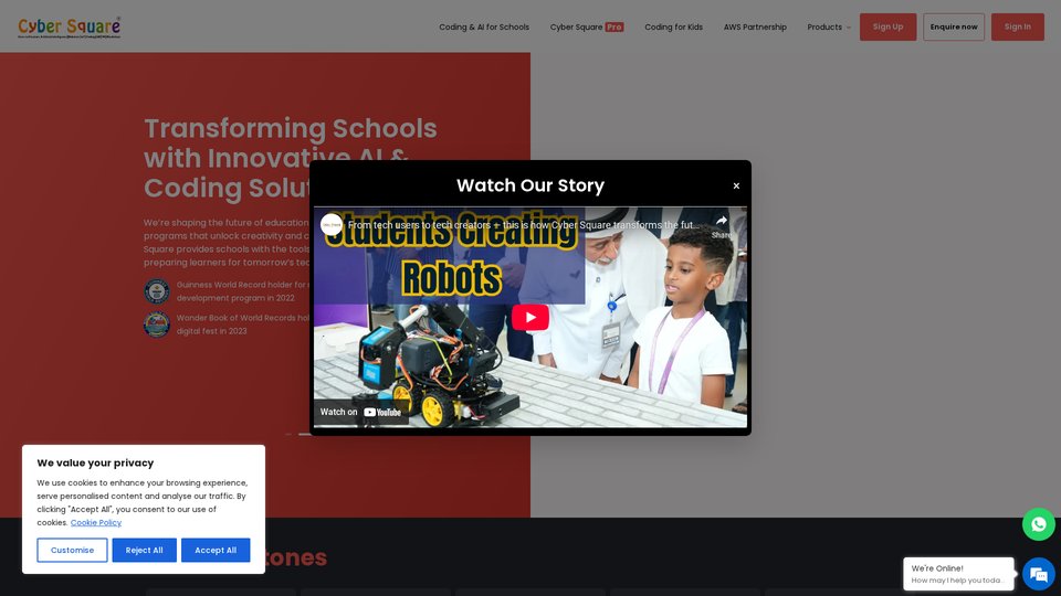 Cyber Square: Educación en codificación, IA y robótica para escuelas