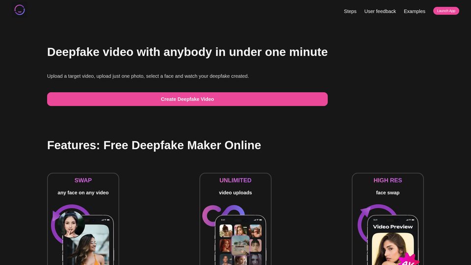 DeepSwap: Free Online Deepfake Maker & AI Face Swap App