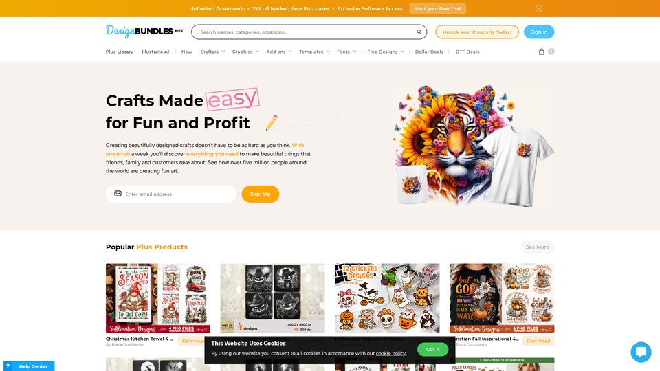 Design Bundles | SVG 文件, 剪贴画, 激光切割, 热升华 PNG