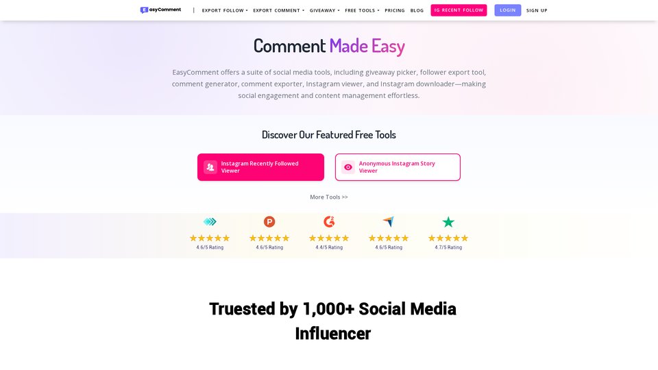 EasyComment: Social Media Giveaway & Comment Management