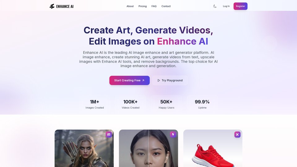 Enhance AI: AI Art Generator, Image Enhancer & Video Generator