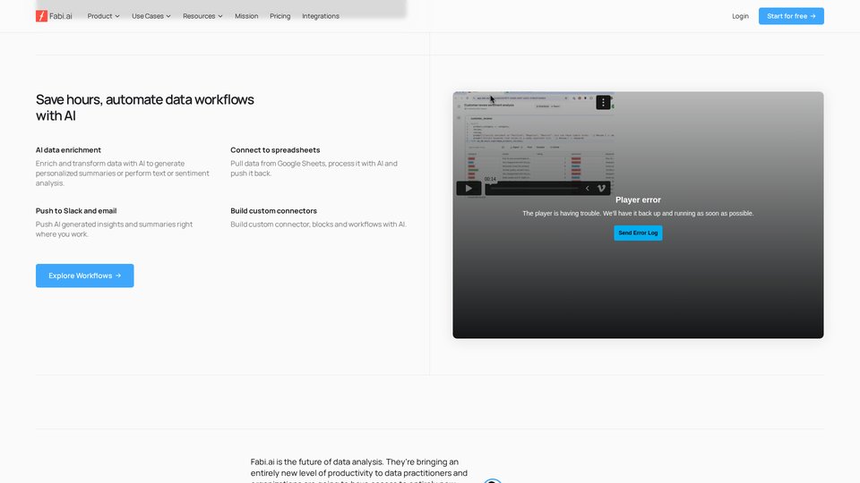 Fabi.ai：AI驱动的数据分析平台，支持SQL和Python