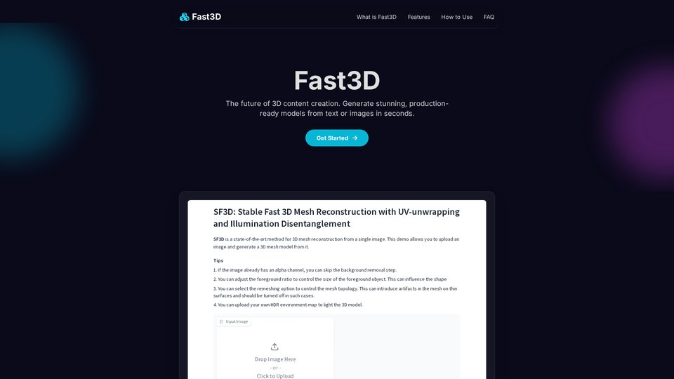 Fast3D - Revolucionando la Creación de Contenido 3D
