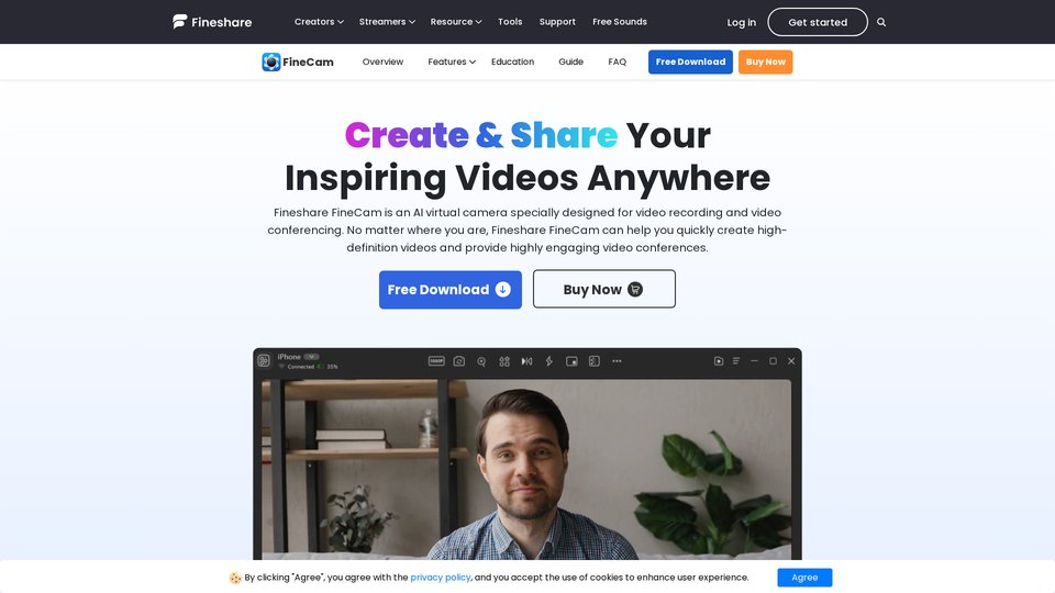[Official] Fineshare FineCam | AI Virtual Camera Software for Windows & Mac