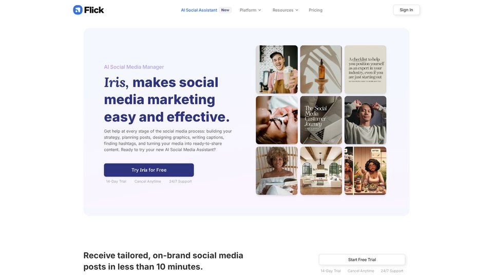 AI Social Media Assistant | Grow Your Brand with Iris