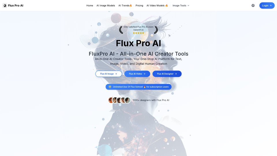 Flux Pro AI: All-in-One AI Image, Video, and Design Generator