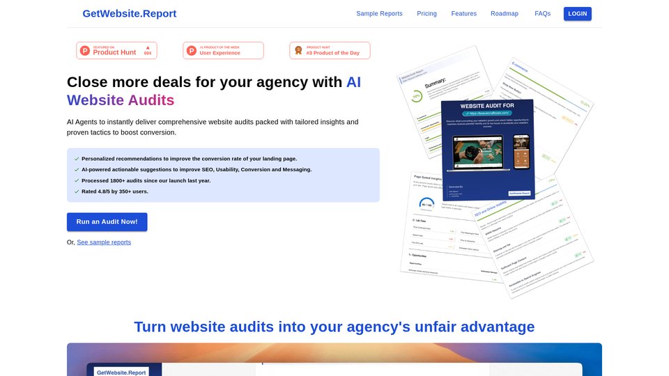 GetWebsite.Report: AI Website Audit for Conversion Optimization