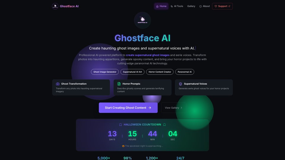 Ghostface AI: AI Ghost Image & Voice Generator for Horror Content