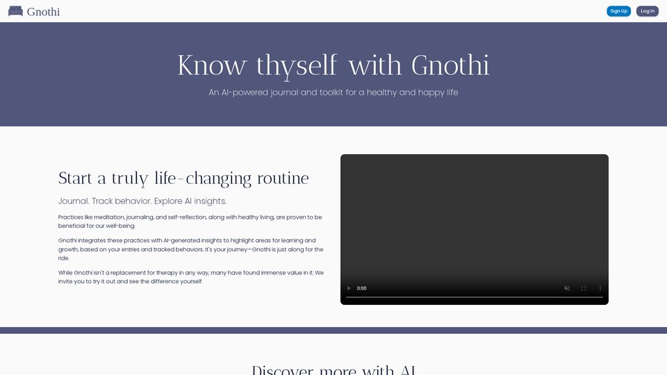 Gnothi：AI驱动的自我反思与成长日记