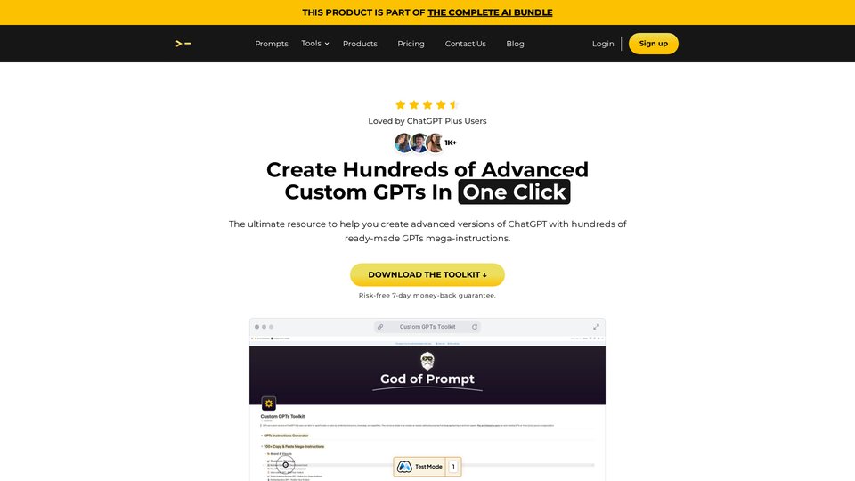 Custom GPTs Toolkit: Create ChatGPT Versions in One Click