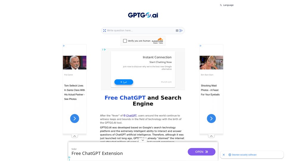 GPTGO：免费 ChatGPT 结合搜索引擎