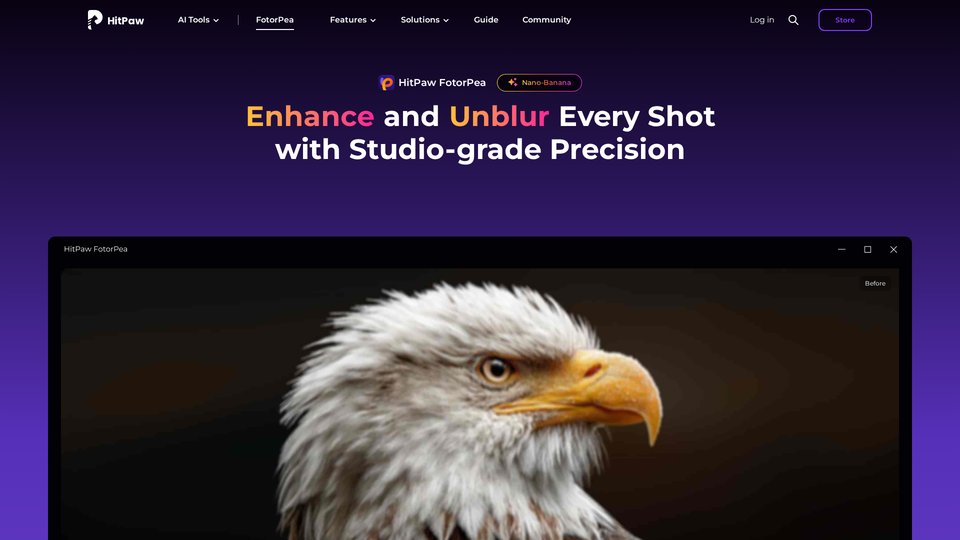 HitPaw FotorPea: AI照片增强器 - 轻松增强和修复照片