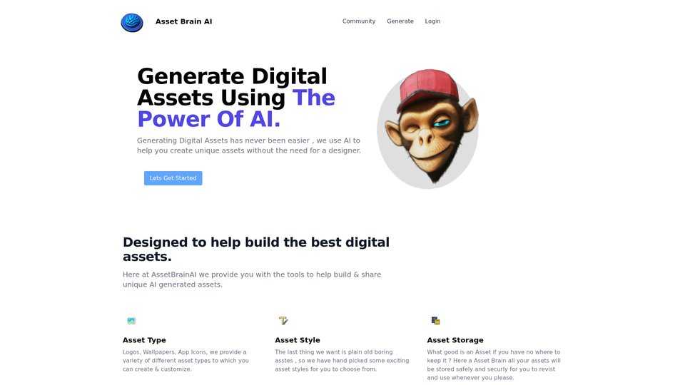 Asset Brain AI: Generate Unique Digital Assets with AI