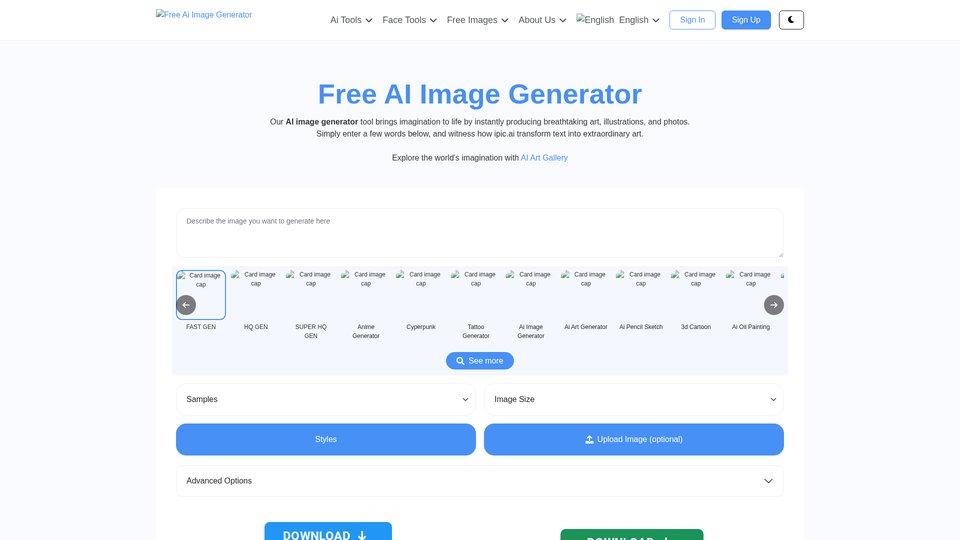 免费AI图像生成器：使用iPic.ai创建自定义图像