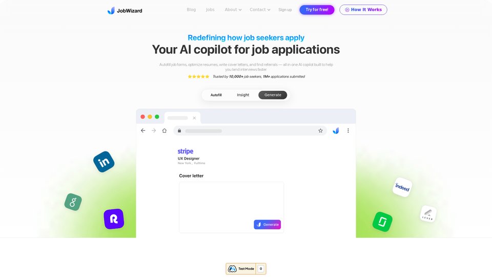 JobWizard: AI Autofill & Referral Tool for Job Applications