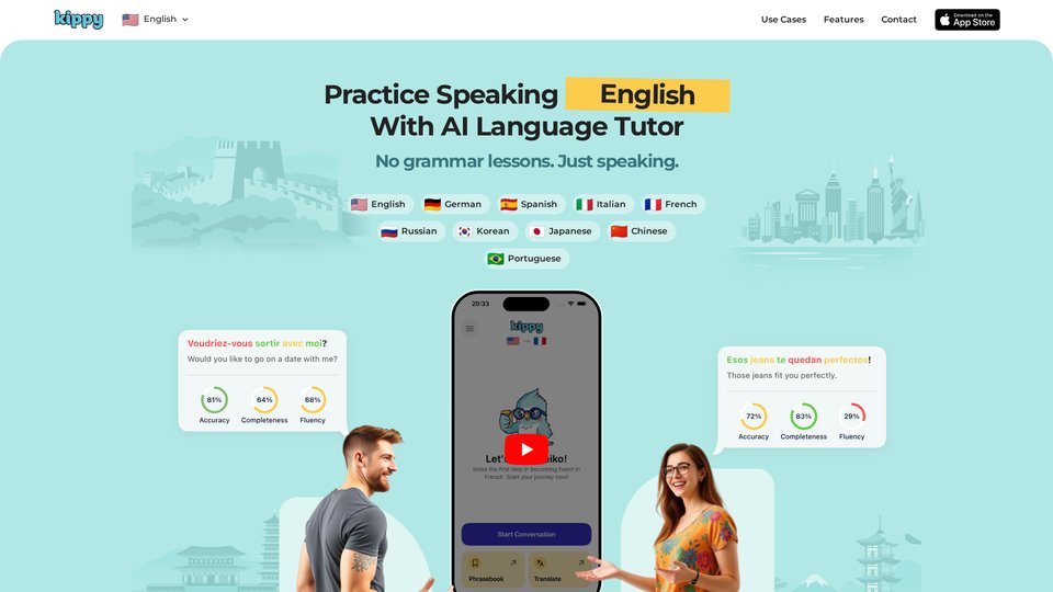 Kippy AI: Practica hablar idiomas con un tutor de idiomas de IA