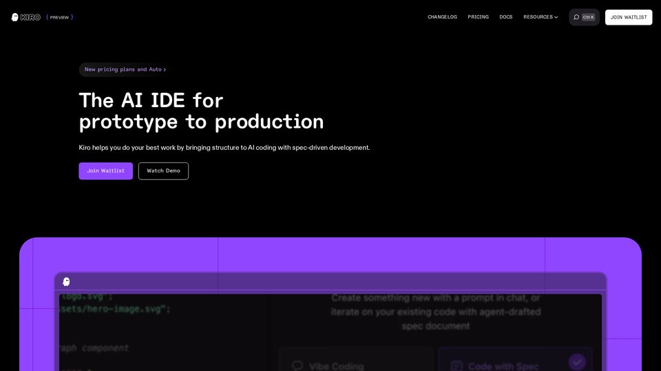 Kiro: The AI IDE for Prototype to Production
