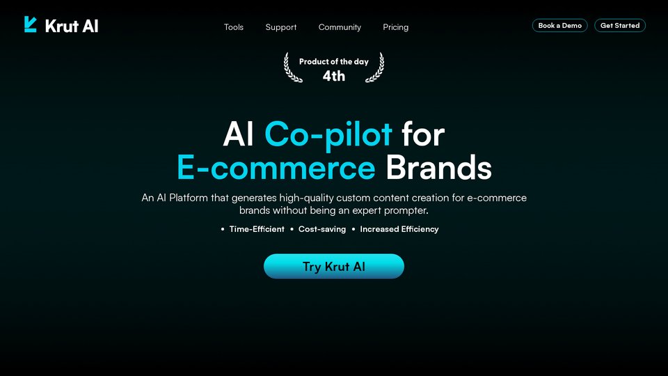 Krut AI: Copiloto de IA para marcas de comercio electrónico
