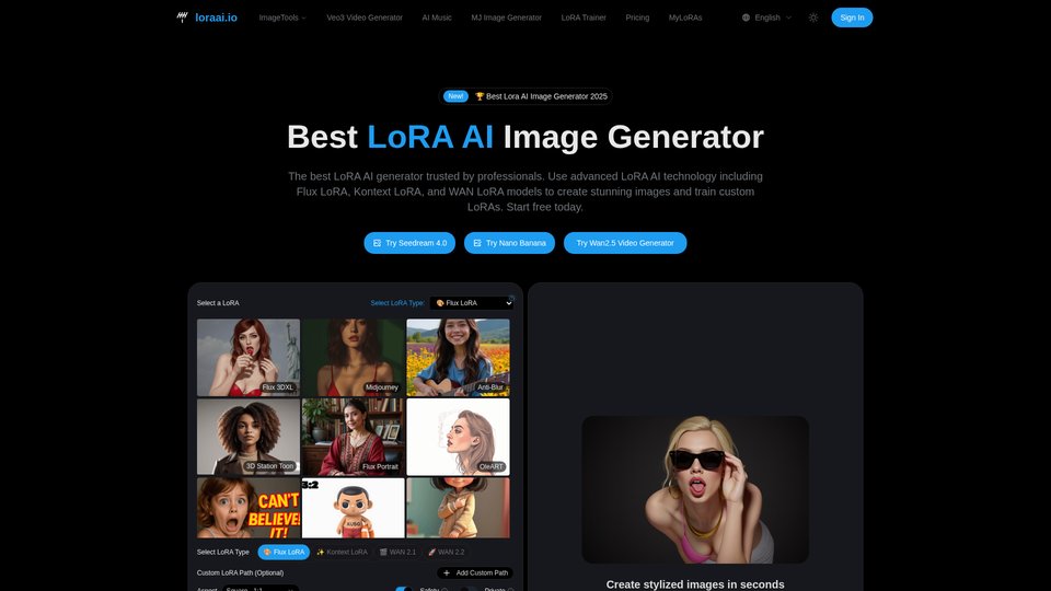 LoRA AI: Best LoRA AI Image Generator & Custom Model Training