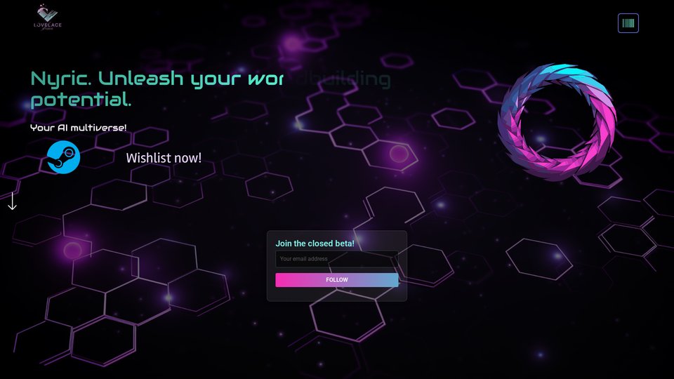 Nyric: AI-Powered Worldbuilding Game by Lovelace Studio