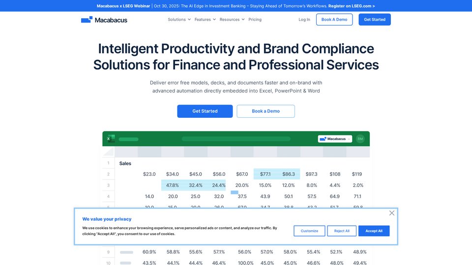 Macabacus: Excel & PowerPoint Add-In for Finance & Banking