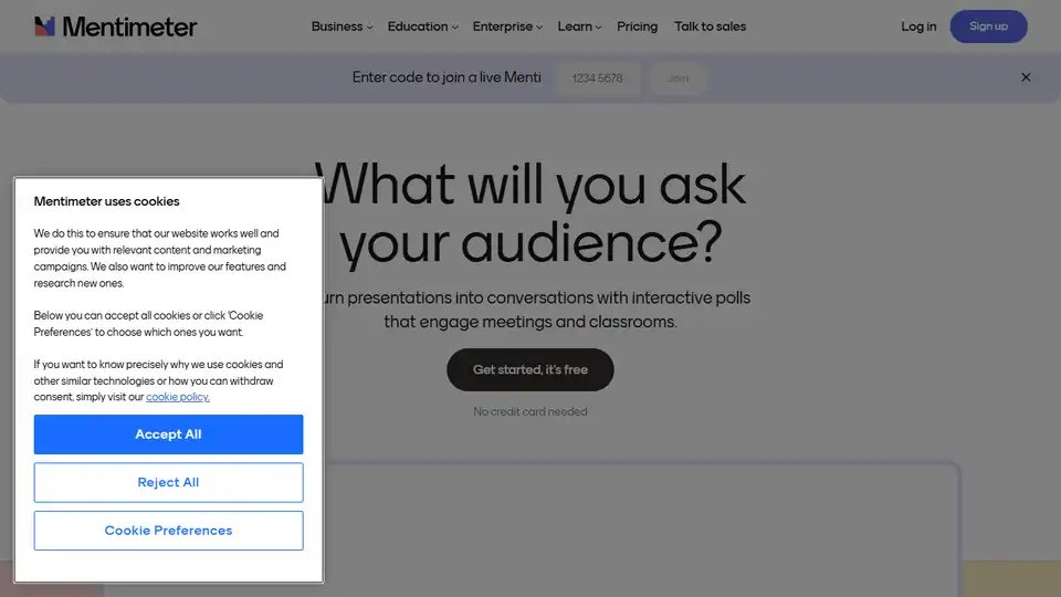 Mentimeter：互动演示软件