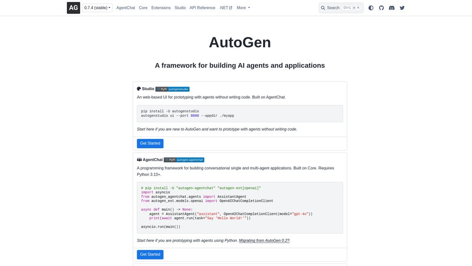 AutoGen - Multi-Agent AI Framework for Application Development