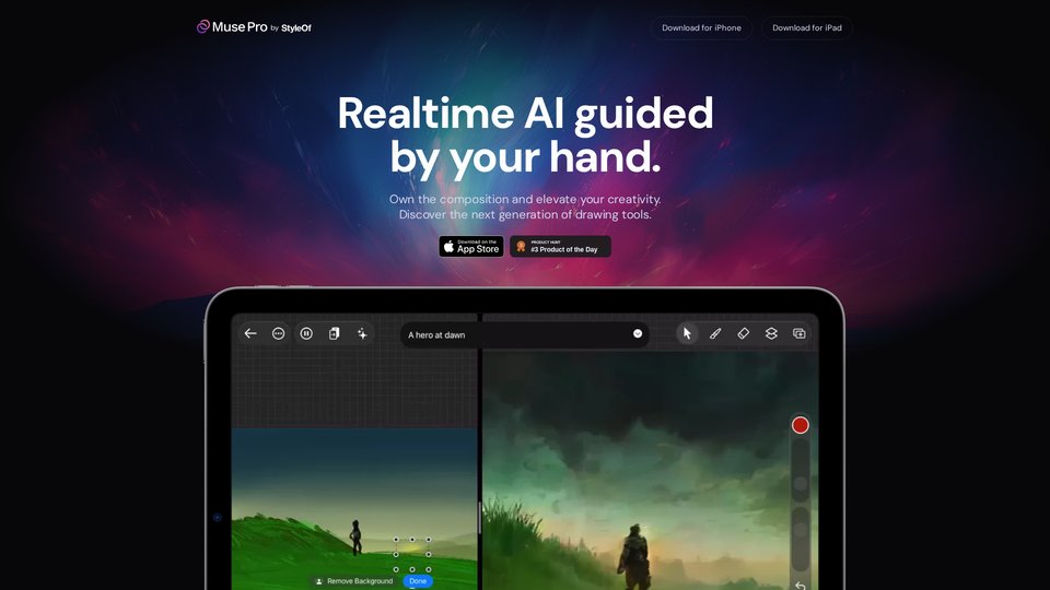 Muse Pro: Real-Time AI Drawing App for iOS Artists