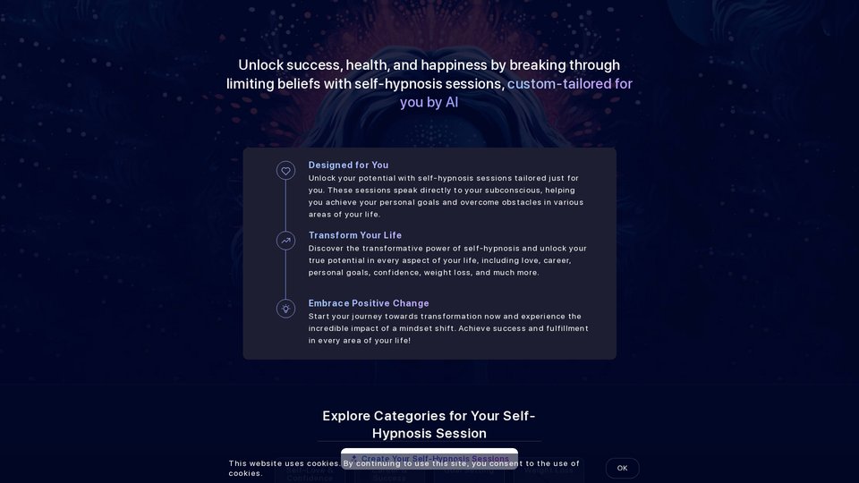 Neomind: Autohipnosis personalizada impulsada por IA para el éxito