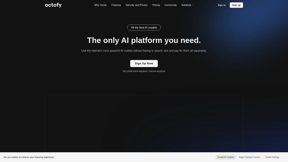Octofy: Accede a todos los mejores modelos de IA en una sola plataforma